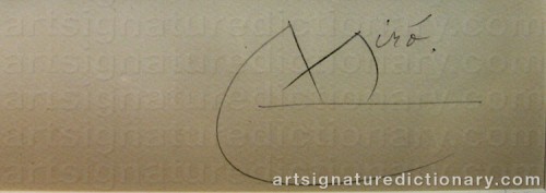 MIRO, Joan | Artist's signatures and monograms, biographies and prices ...