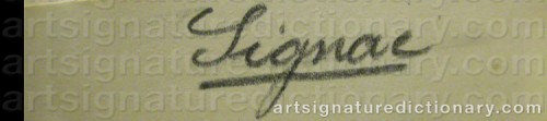 SIGNAC, Paul | Artist's signatures and monograms, biographies and ...