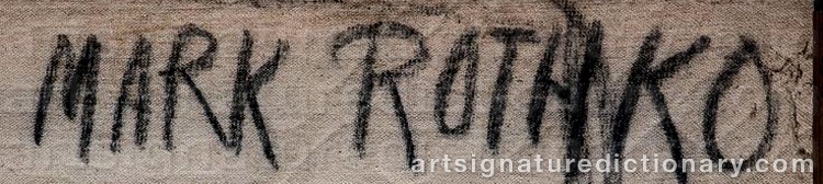Mark ROTHKO (1903–1970), Latvia – Signatures