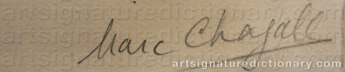 CHAGALL, Marc | Artist's signatures and monograms, biographies and ...