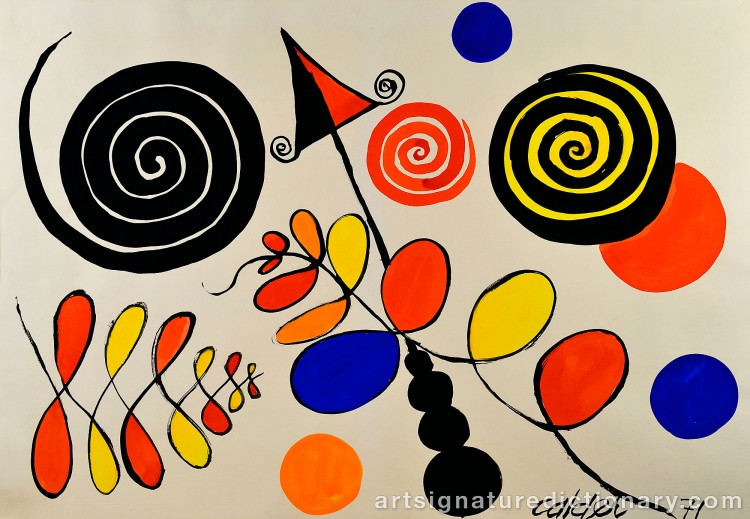 Alexander CALDER, 1898–1976, USA. Also known as ‘AC, CA’. Signatures ...