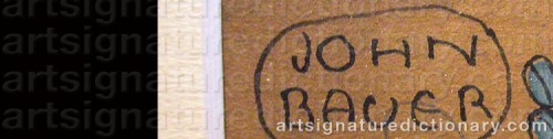 BAUER, John | Artist's signatures and monograms, biographies and prices ...
