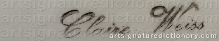 Claire WEISS (1906–1997), Hungary – Signatures