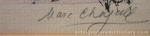 CHAGALL, Marc | Artist's signatures and monograms, biographies and ...