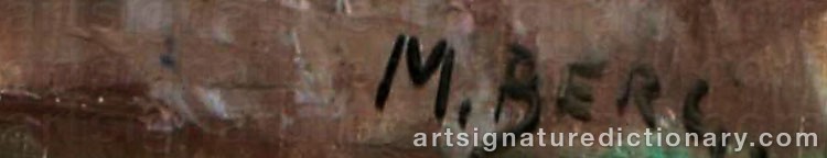 M BERG, 20th century. Signatures, biography and art prices.