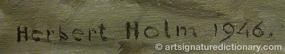 Herbert HOLM, 20th century. Signatures, biography and art prices.