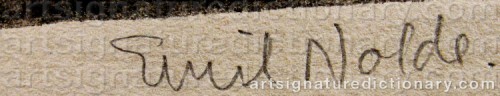 NOLDE, Emil | Artist's signatures and monograms, biographies and prices ...