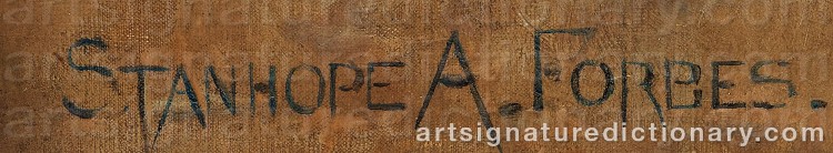 Stanhope Alexander FORBES, 1857–1947, United Kingdom. Signatures ...