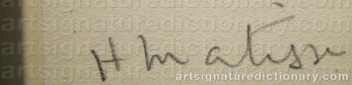 MATISSE, Henri | Artist's signatures and monograms, biographies and ...