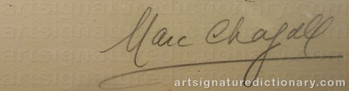 CHAGALL, Marc | Artist's signatures and monograms, biographies and ...