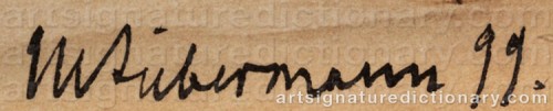 LIEBERMANN, Max | Artist's signatures and monograms, biographies and ...