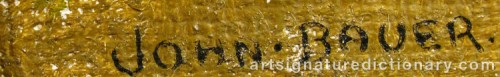 BAUER, John | Artist's signatures and monograms, biographies and prices ...