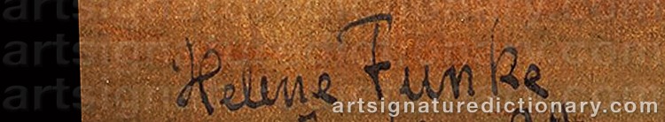 Helene FUNKE (1869–1957), Germany – Signatures