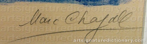 CHAGALL, Marc | Artist's signatures and monograms, biographies and ...
