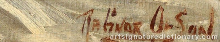 Ragnar OLSON (1884–1949), USA – Signatures