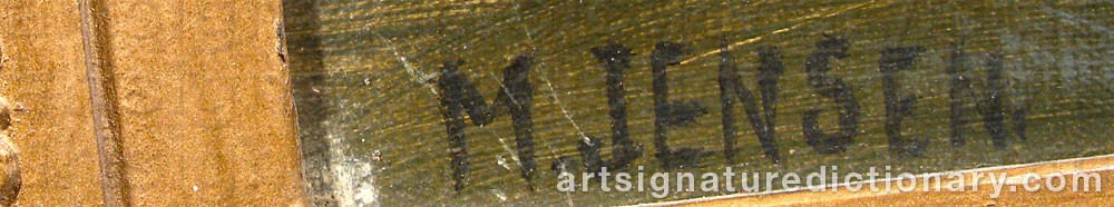 M JENSEN – Signatures, Monograms & Auction Results