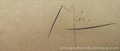 MIRO, Joan | Artist's signatures and monograms, biographies and prices ...