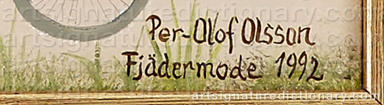Per-Olof OLSSON, 1949, Sweden. Signatures, biography and art prices.