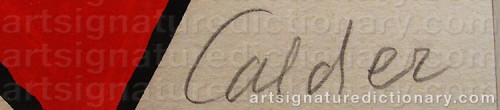 CALDER, Alexander | Artist's signatures and monograms, biographies and ...