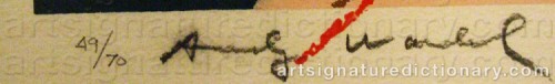 WARHOL, Andy | Artist's signatures and monograms, biographies and ...