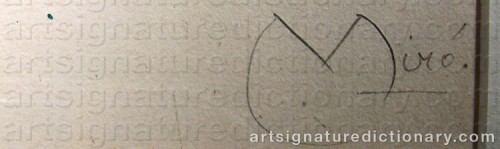 MIRO, Joan | Artist's signatures and monograms, biographies and prices ...