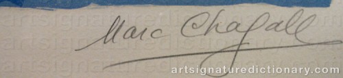 CHAGALL, Marc | Artist's signatures and monograms, biographies and ...