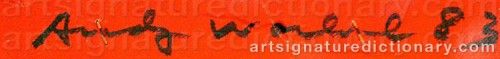 WARHOL, Andy | Artist's signatures and monograms, biographies and ...