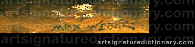 Max WEBER (1881–1961), Russia – Signatures