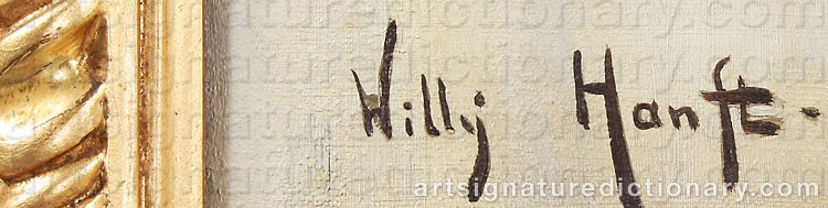 Willy HANFT (1888–1943), Germany – Signatures