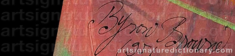 Byron BROWNE, 1907–1961, USA. Signatures, biography and art prices.