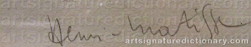 MATISSE, Henri | Artist's signatures and monograms, biographies and ...