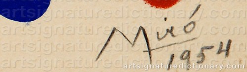 MIRO, Joan | Artist's signatures and monograms, biographies and prices ...