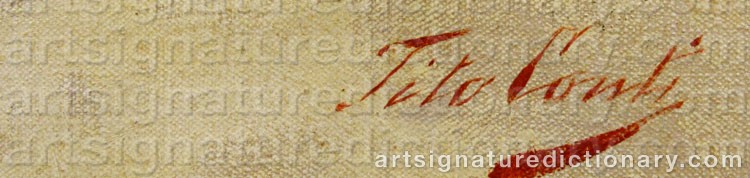 Tito CONTI, 1842–1924, Italy. Signatures, biography and art prices.