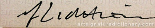 LICHTENSTEIN, Roy | Artist's signatures and monograms, biographies and ...