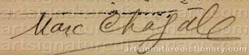 CHAGALL, Marc | Artist's signatures and monograms, biographies and ...