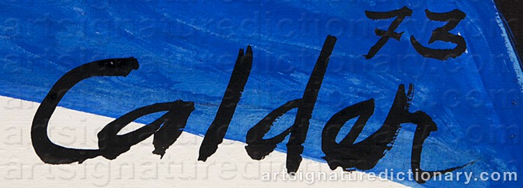 CALDER, Alexander | Artist's signatures and monograms, biographies and ...