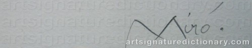 MIRO, Joan | Artist's signatures and monograms, biographies and prices ...