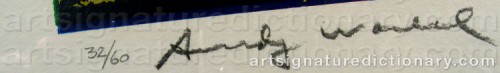 WARHOL, Andy | Artist's signatures and monograms, biographies and ...