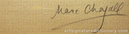 CHAGALL, Marc | Artist's signatures and monograms, biographies and ...