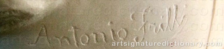 Antonio FRILLI, 1860–1920, Italy. Signatures, biography and art prices.
