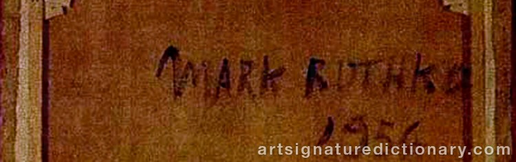 Mark ROTHKO, 1903–1970, Latvia/USA. Signatures, biography and art prices.